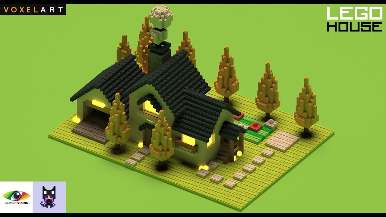 Magicavoxel | Isometric Lego House 0.99.2 (3D Design) - YouTube