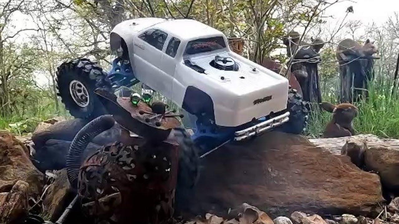 Traxxas T-Maxx nitro rock crawler test #3 - YouTube