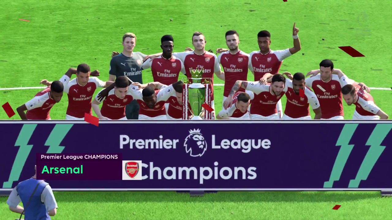 FIFA 18 - Arsenal winning the Premier League - YouTube