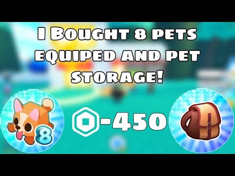 Buying 8 Pets Equipped and +100 Pet Storage in Pet Sim X - YouTube