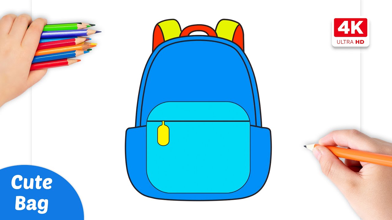 How to Draw a Cute School Bag Step By Step! - YouTube