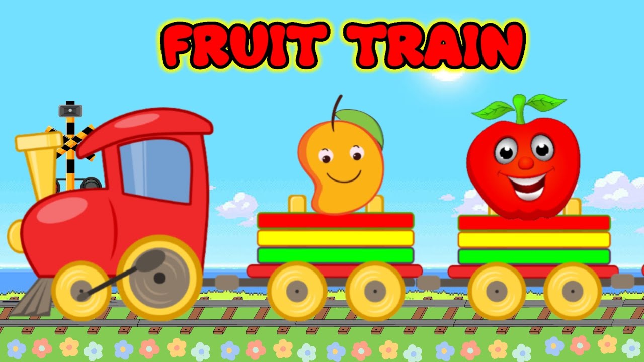 Fruit Train | Learn Fruits Names with pictures | Name of Fruits for ...