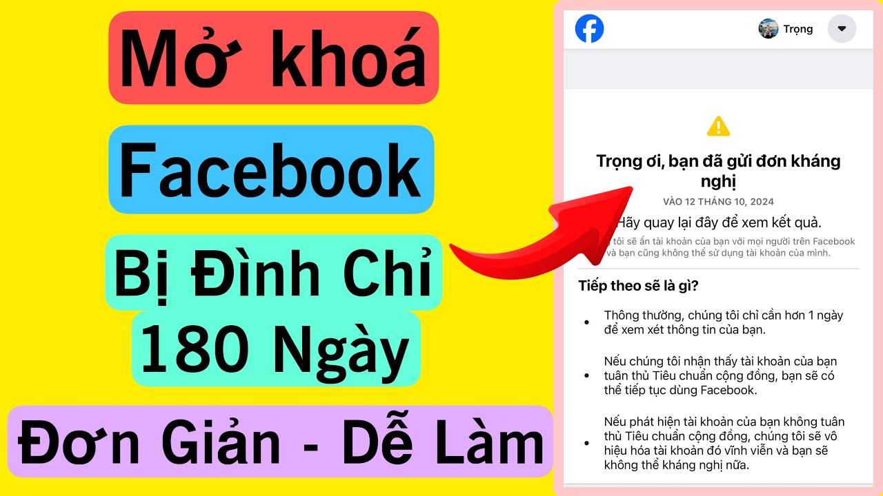 Cách Mở Khoá Fb Bị Đình Chỉ 180 Ngày Mới Nhất | Cách Mở Khoá Fb Bị Vi ...