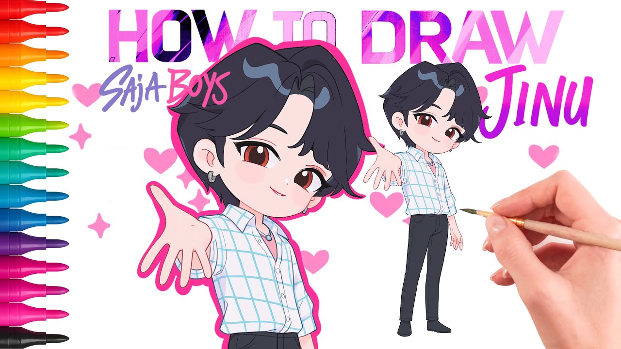 How to Draw Jinu from K-Pop Demon Hunters | Easy Step by Step Anime ...