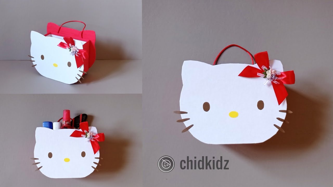 Hello Kitty Sanrio Hanging Rack Cardboard DIY [ 3 Minute Craft ] - YouTube