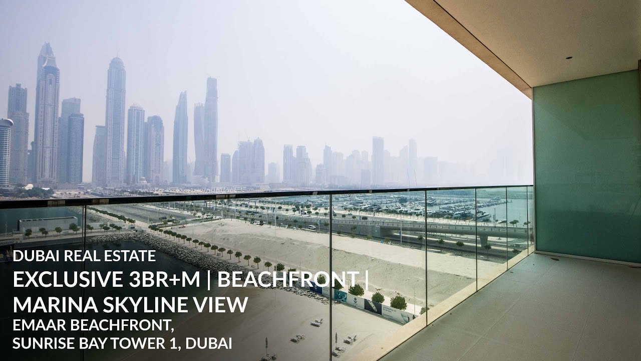 Exclusive 3BR+M | Beachfront | Marina Skyline View - YouTube