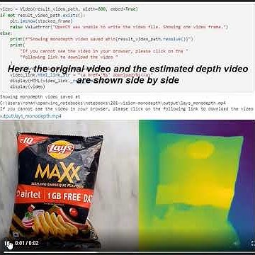 Depth estimation from video using MiDaS neural network model in ...