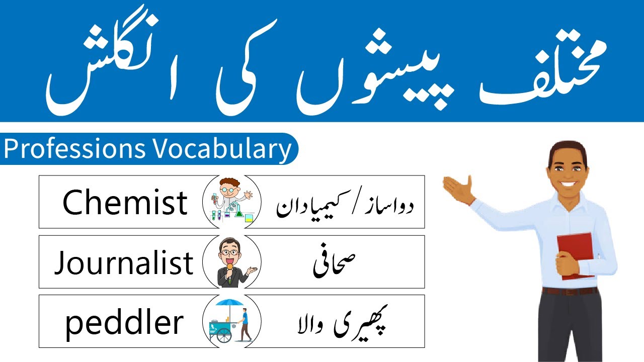 Professions Vocabulary in English and Urdu | Jobs and Occupations ...