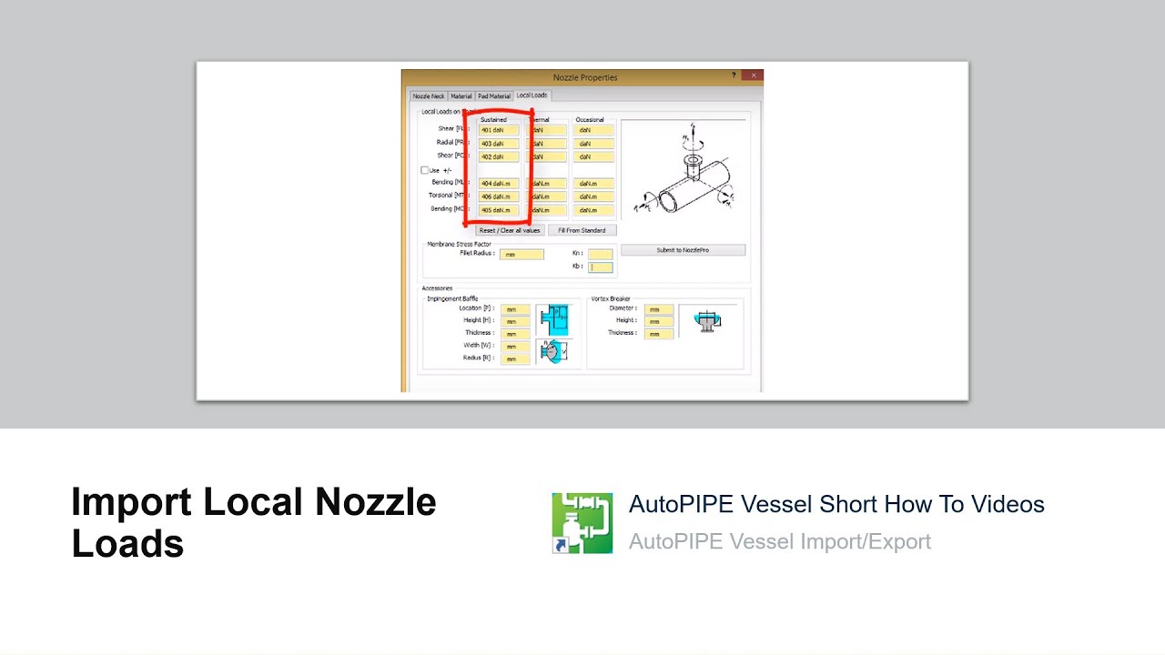 Import Local Nozzle Loads - YouTube