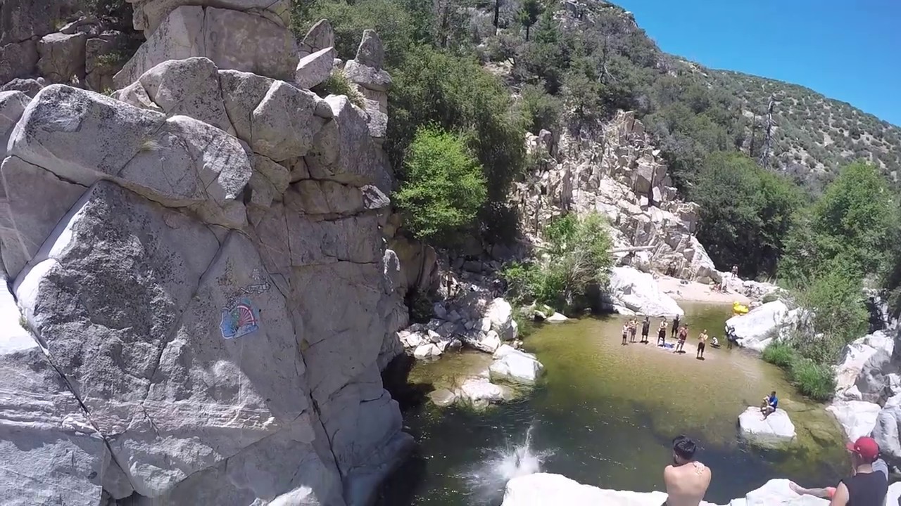Cliff jumping at Aztec falls - YouTube