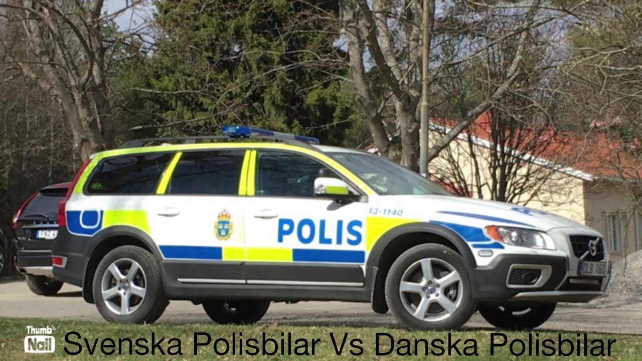Svenska Polisbilar VS Danska Polisbilar - YouTube