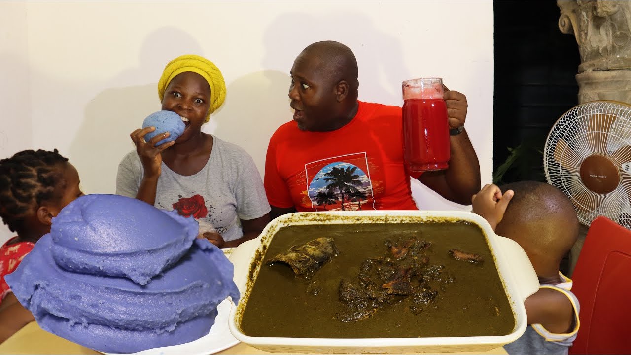Blue Fufu Mukbang | Foodie Family | African Family Mukbang!! #Bluefufu ...