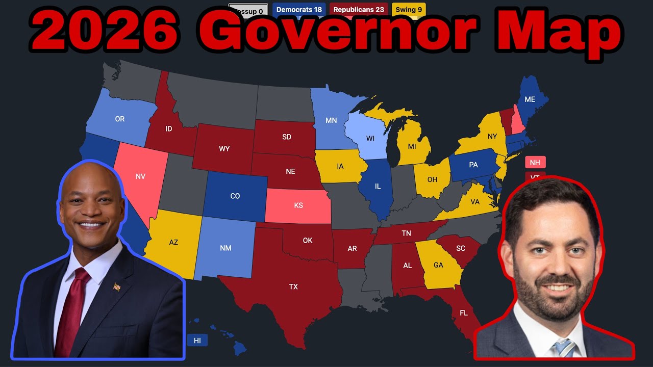 2026 Governor Map Prediction (January 2025) - YouTube
