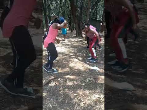 Team building, paper walk. - YouTube
