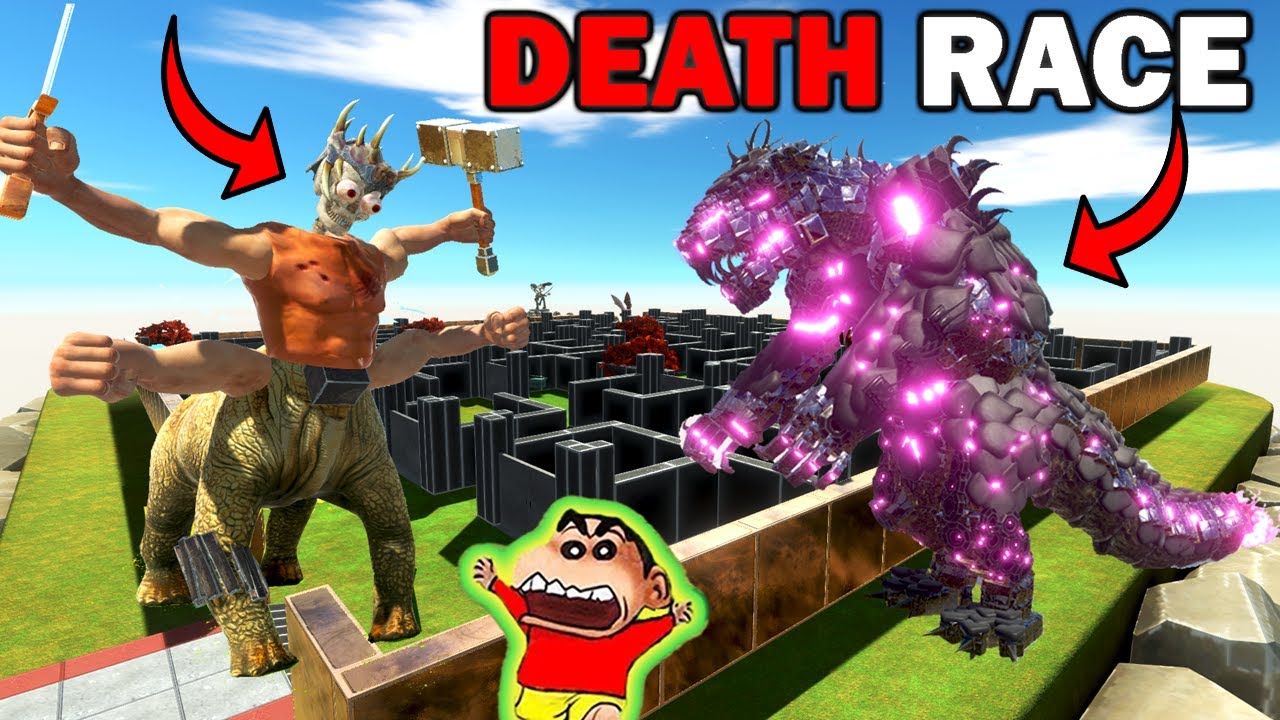SHINCHAN AS T-REX OGGY AS HUMAN & TRYING TO FIGHT WITH SKELETON FIGHTER ...