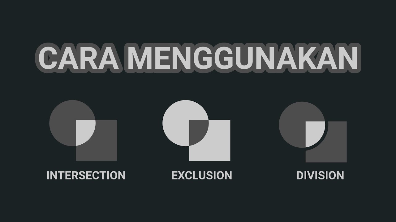 Cara menggunakan Intersection,Exluction dan Division di Inkscape - YouTube