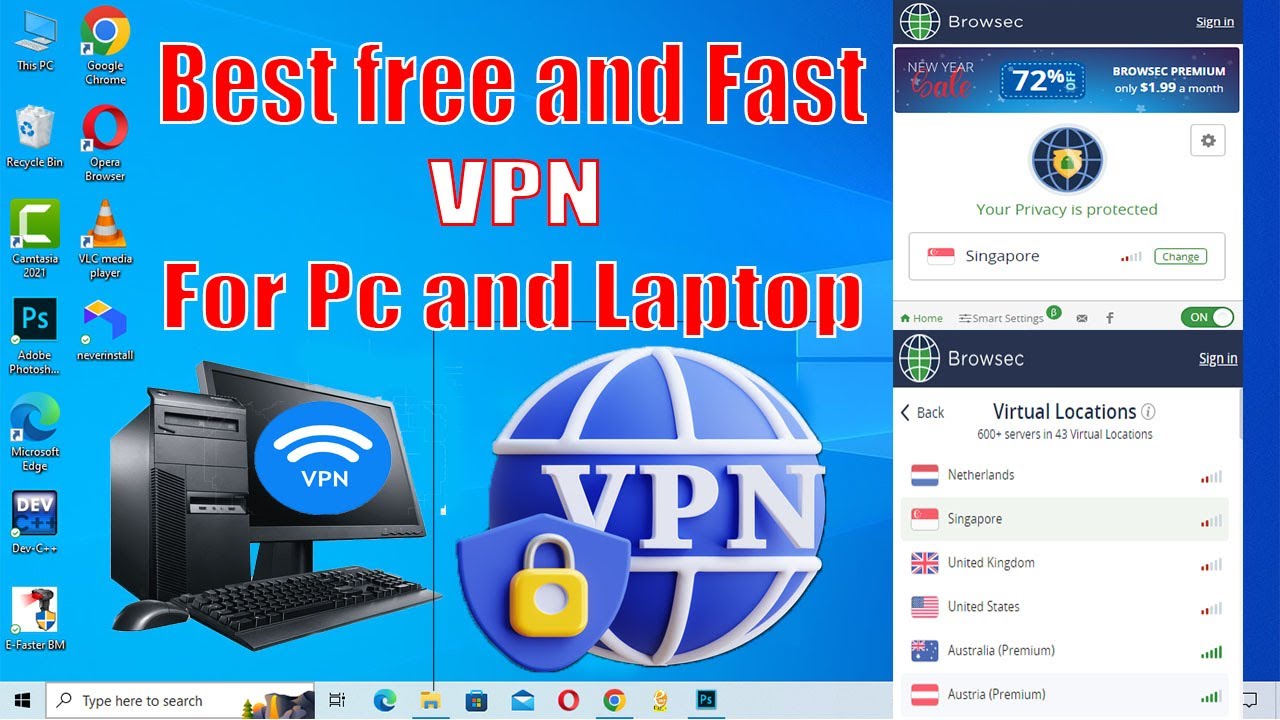 How to add free vpn on windows 10 | free vpn for pc 2023 | how to setup ...