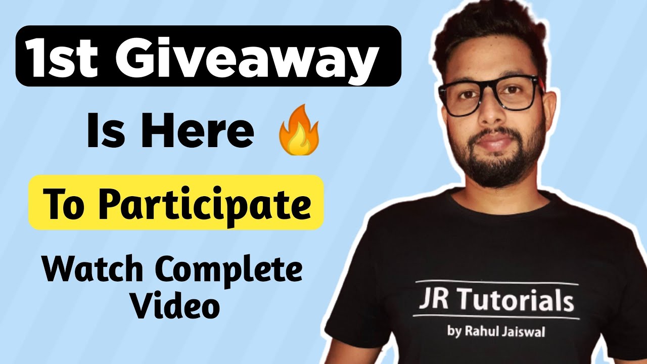 1st Ever Giveaway on JR Tutorials - YouTube