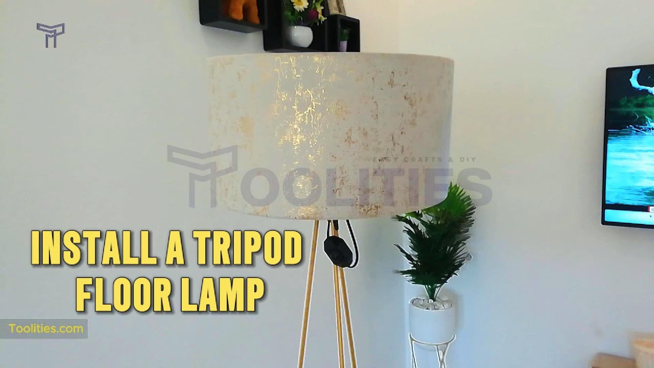 How to Install Tripod Floor Lamp DIY 🔥 Amazon Decorative Corner Lights ...