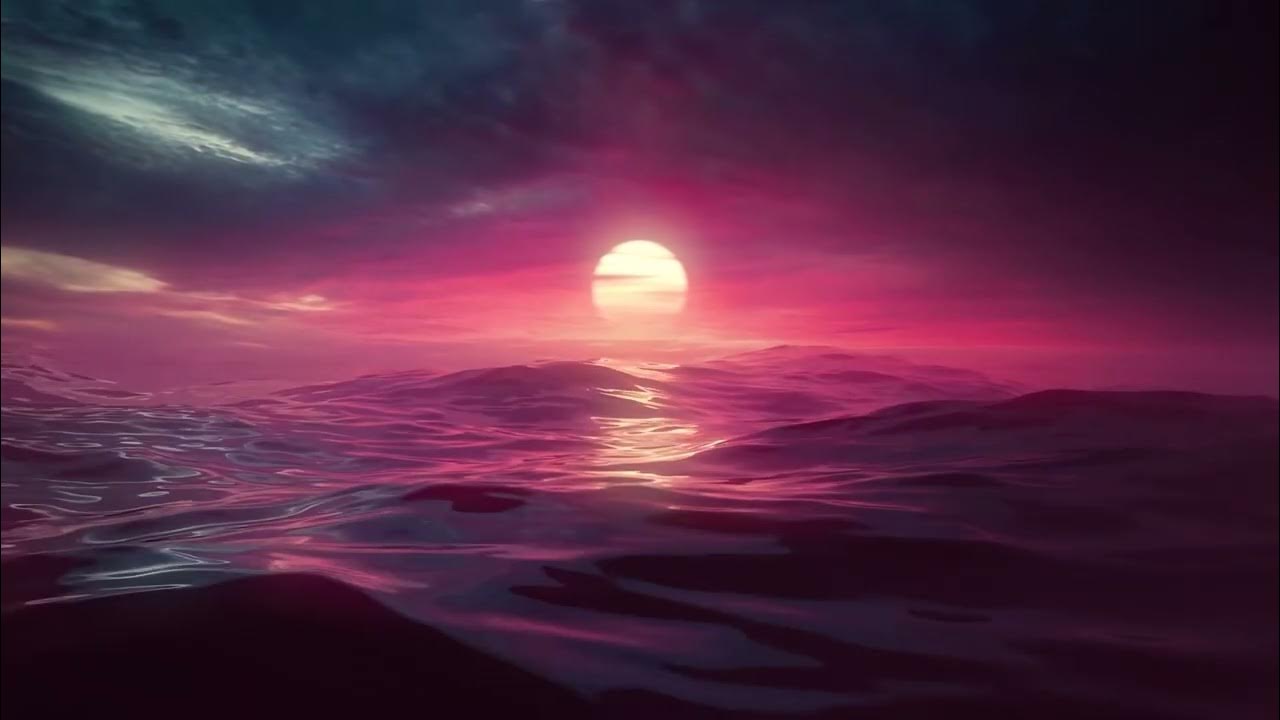 3D Sunset waves 1920x1080 | Custom Wallpaper - YouTube