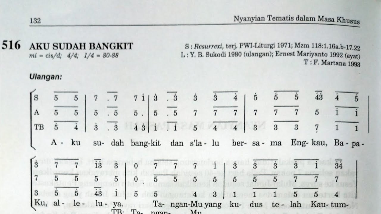 Aku Sudah Bangkit - Lagu Puji Syukur No. 516 - YouTube