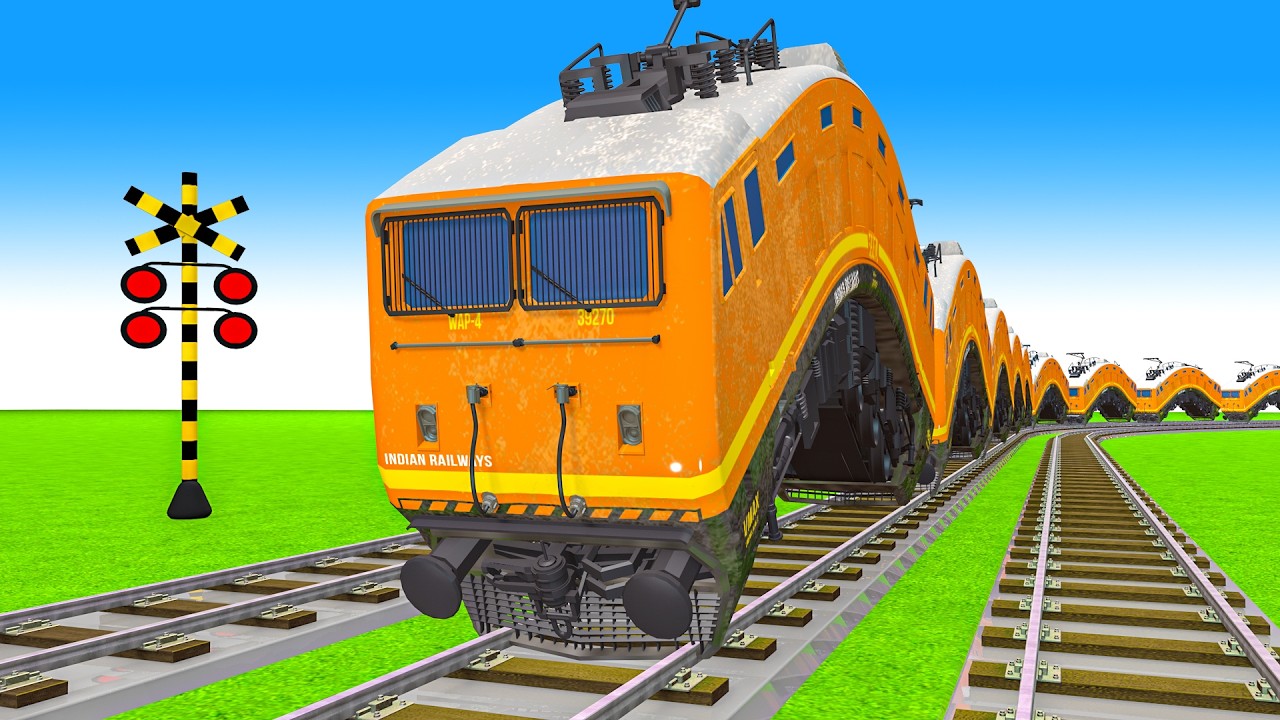 踏切アニメ あぶない電車 TRAIN 🚦 Fumikiri 3D Railroad Crossing Animation # train #1 ...