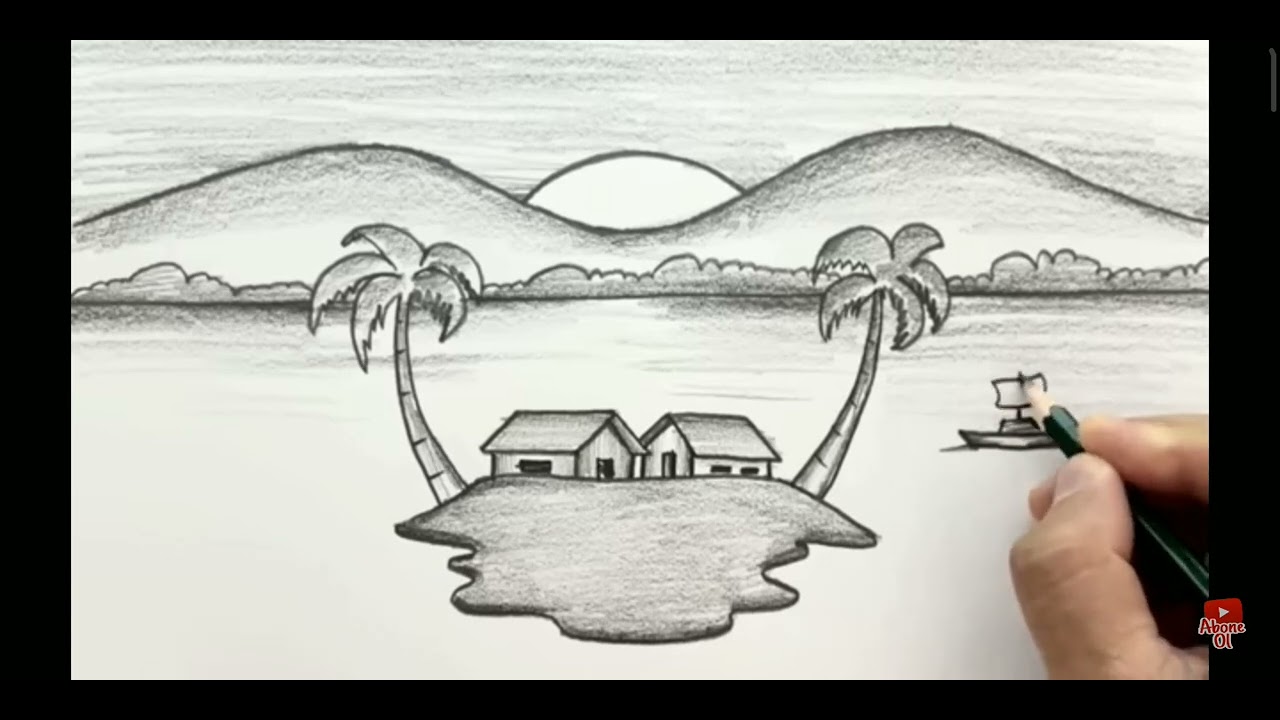 How to drawing of Rising sun - YouTube