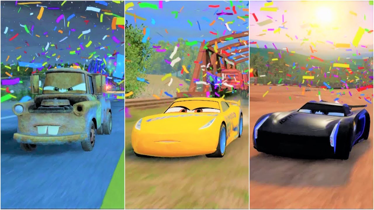 Cars 3: Driven to Win Mater vs Cruz Ramirez vs Jackson Storm - YouTube