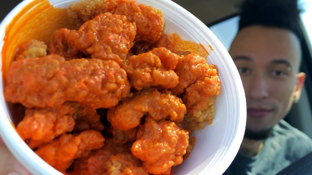 KFC NEW Cheetos Popcorn Nuggets Food Review - YouTube