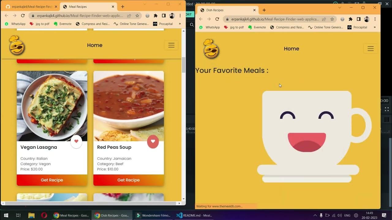 Meal Recipe Finder Web Application || Css, Bootstrap, HTML, Js - YouTube