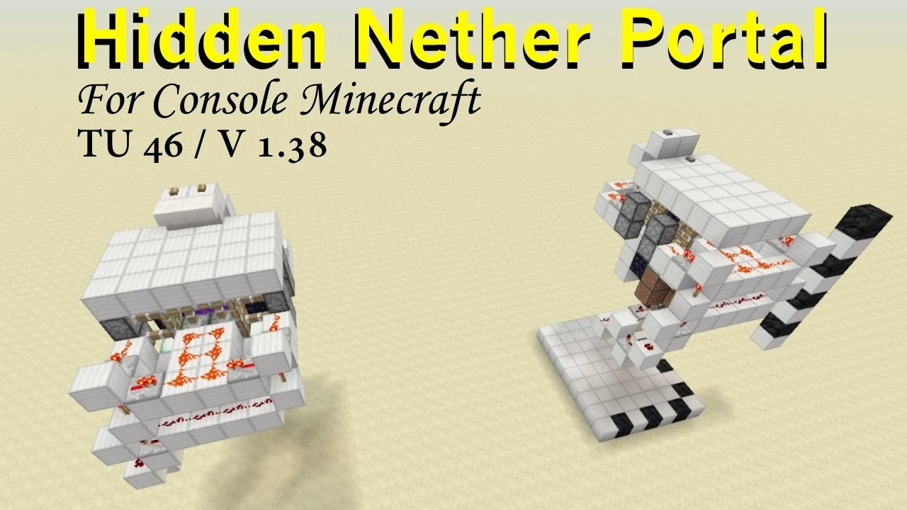 Hidden Nether Portal for Console Minecraft: TU46 / v 1.39 - YouTube