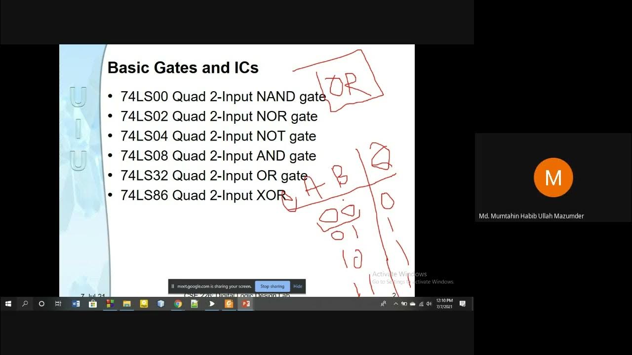 CSE 1326 Digital Logic Design Laboratory 2021 07 06 at 22 58 GMT 7 - YouTube