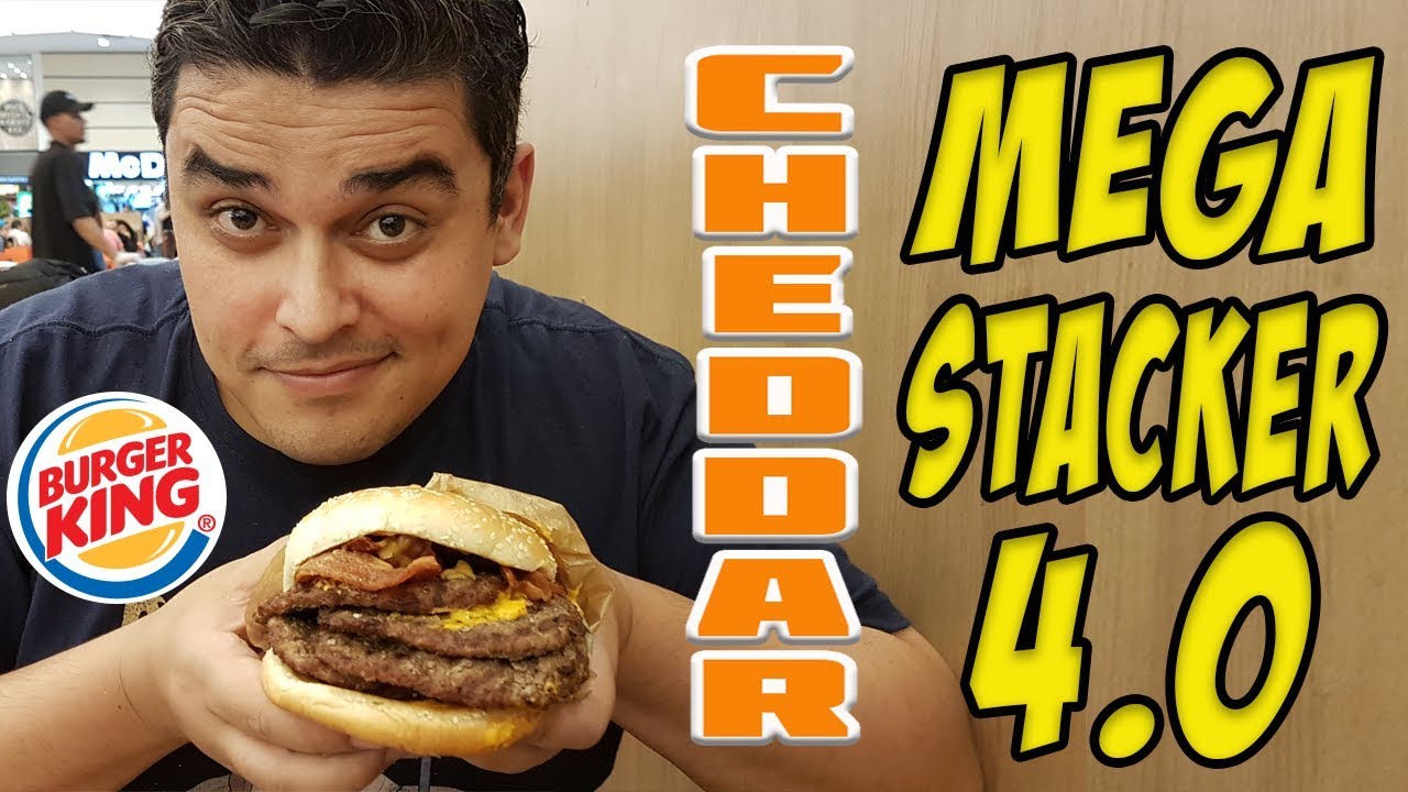 MEGA STACKER 4.0 CHEDDAR E SUNDAE E MILK SHAKE DE TODDY - Burger King - YouTube