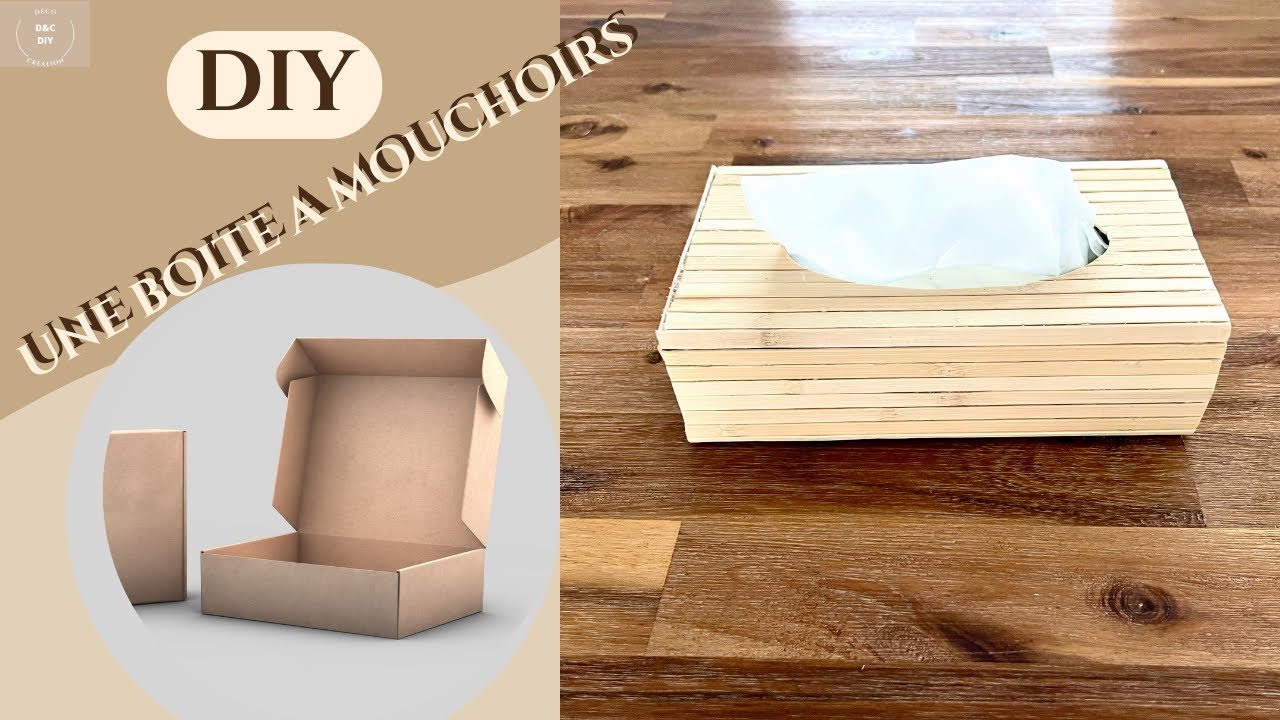DIY : CREER UNE JOLIE BOITE A MOUCHOIRS AVEC DE LA RECUP - YouTube