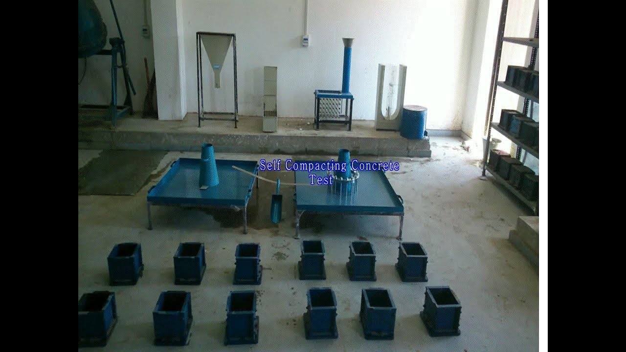 All workability test on Self compacted concrete part 1 - YouTube