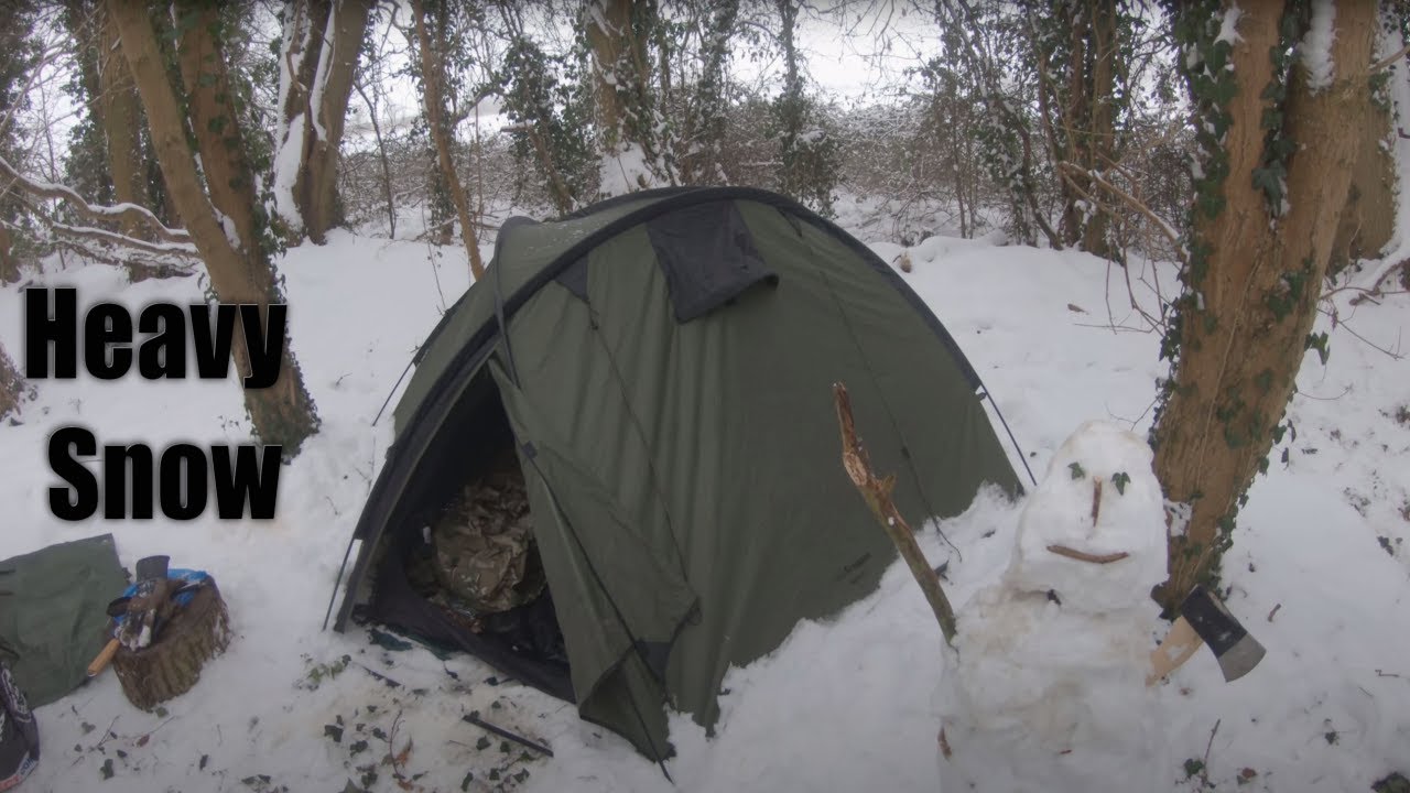 Snow Woodland Camp - Snugpak Bunker - YouTube