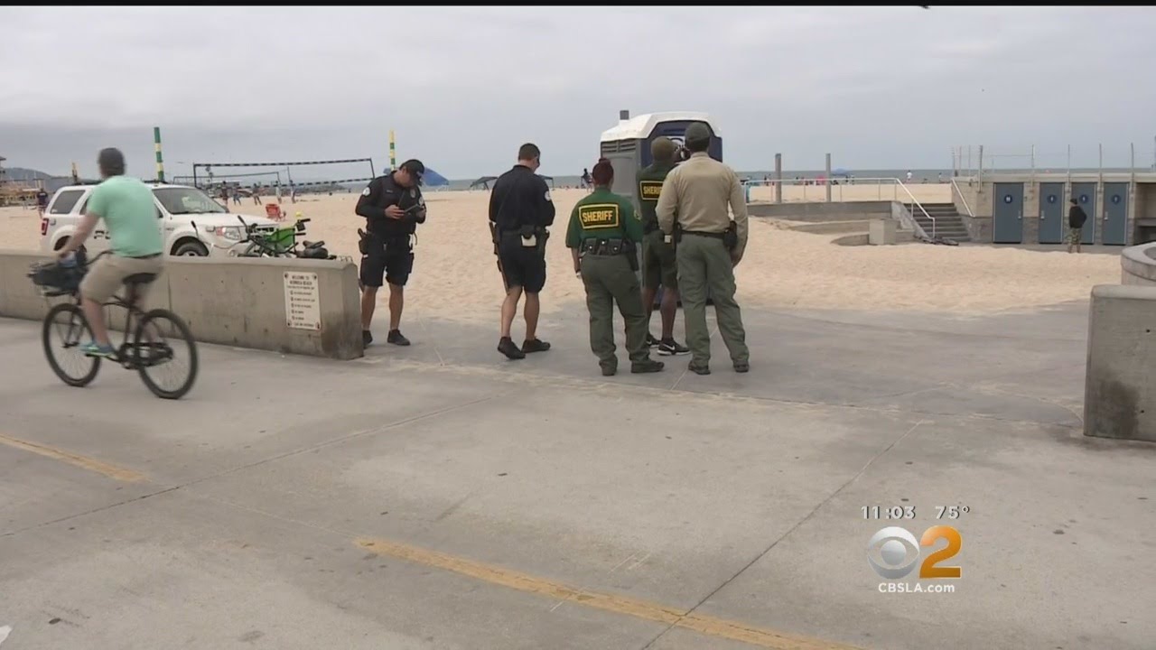 Police Out In Force To Keep Beach Celebrations Clean - YouTube