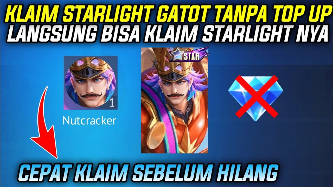 CARA MENDAPATKAN SKIN STARLIGHT GATOTKACA TANPA TOP UP DIAMOND TERLEBIH DAHULU ! STARLIGHT ...