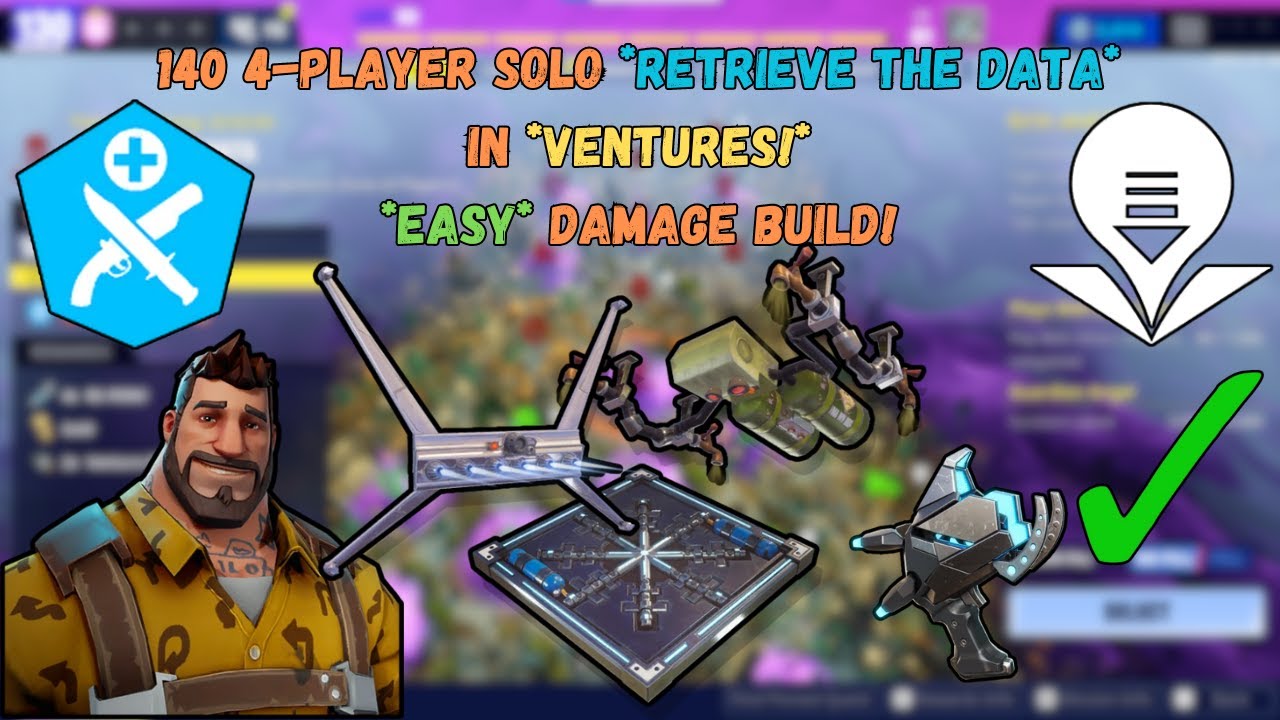 Fortnite STW How To SOLO 140 4-Player RTD in VENTURES SEASON 22! Easy ...