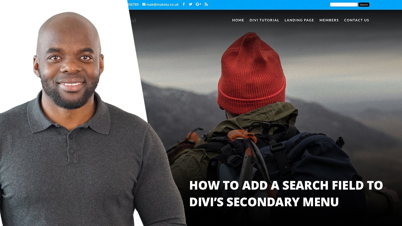 How to Add a Search Field to Divi’s Secondary Menu - YouTube