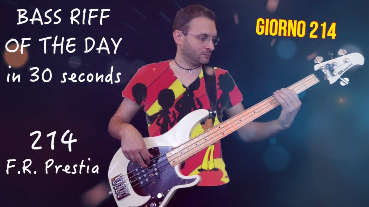 Francis Rocco Prestia style bassline Bass riff of the day in 30 seconds ...