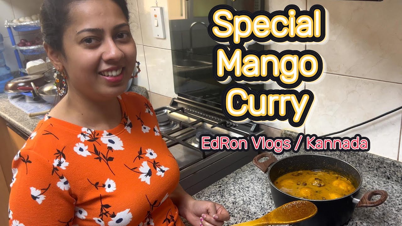 Mango curry I Mavina hannina I special recipe I Kannada Vlog I - YouTube