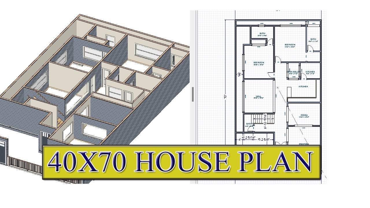 40x70 HOUSE PLAN @Home-Planners - YouTube