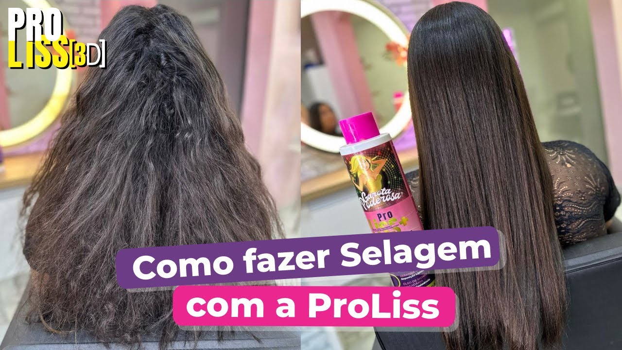 CABELO VOLUMOSO E RETOQUE DE RAIZ COM SELAGEM SEM FORMOL PROLISS 100 ...