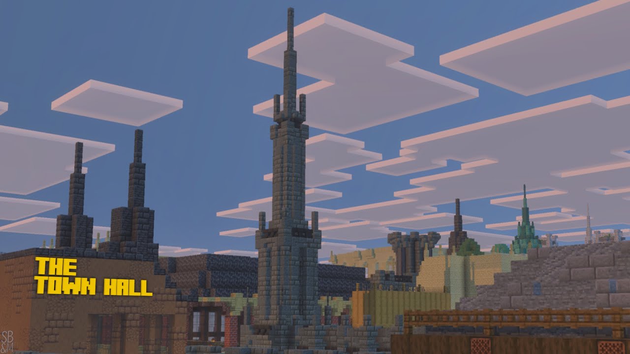 Creating a Town Hall in Survival Minecraft - YouTube