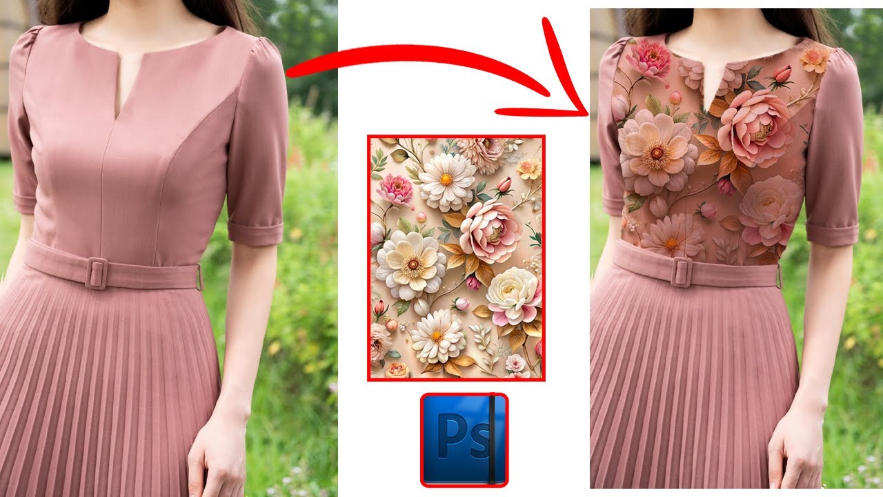 Clipping mask in Photoshop shortcut l Dress Design In adobe photoshop l ...