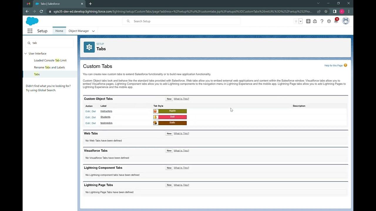 Creating a Custom Object tab in Salesforce - YouTube