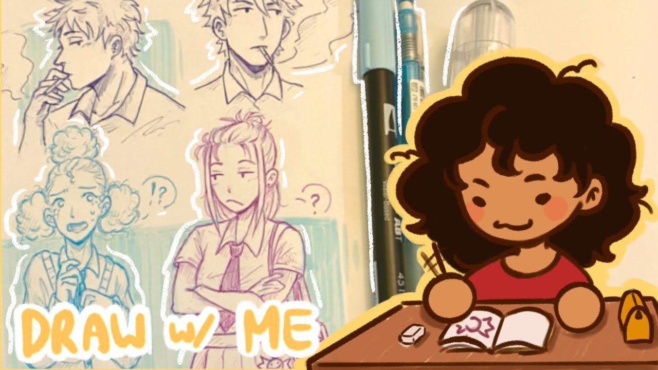 draw with me! | finishing up some OC doodles | no talking, realtime ...