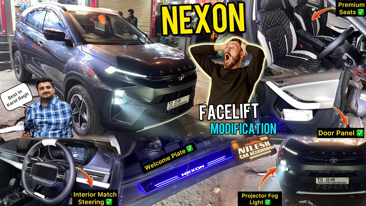 Tata Nexon Basic Modification 🔥 Nexon Facelift Accessories For All ...