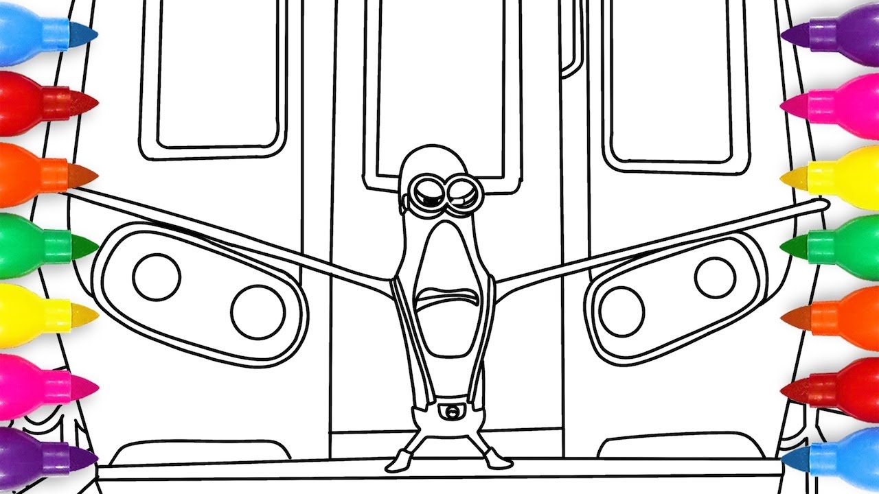 Despicable Me 4 Mega Minion Tim saves the Train Coloring Page - YouTube
